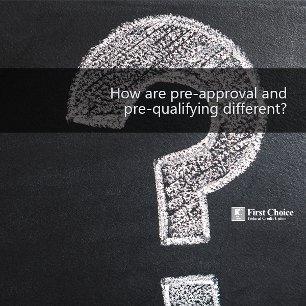 How are pre-approval and pre-qualifying different?